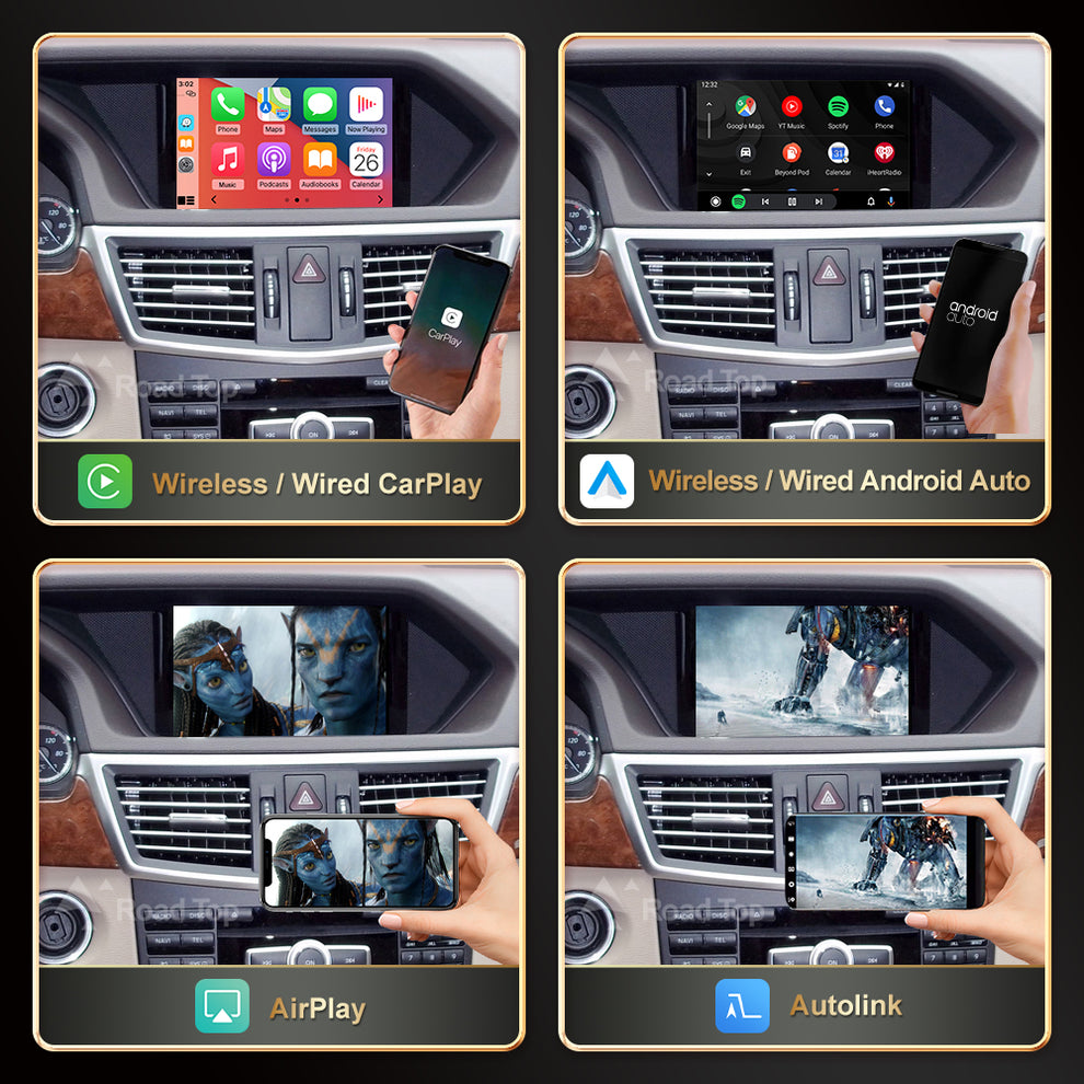 RoadTop Mercedes Benz E-CLASS W212 Wireless CarPlay & Android Auto ...