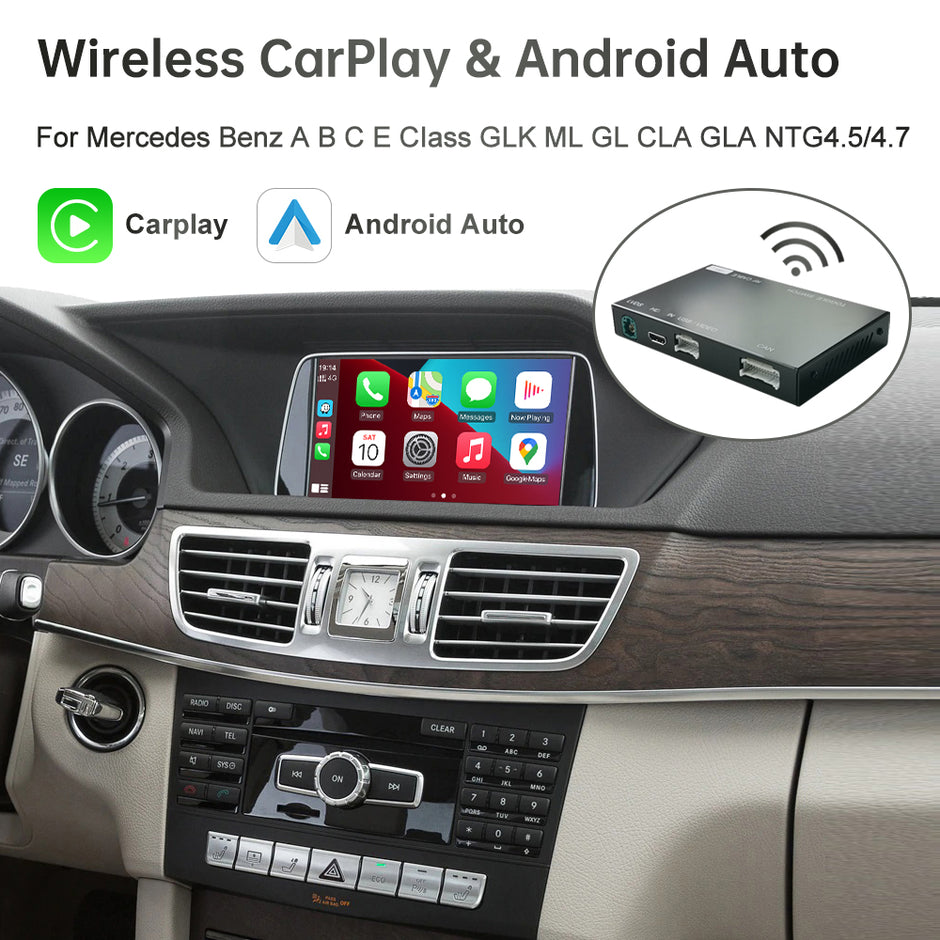 Road Top Wireless Carplay Android Auto Decoder unit For Mercedes Benz ...