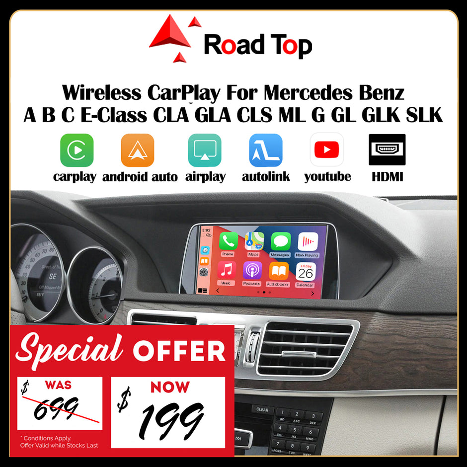 Road Top Wireless Carplay Android Auto Decoder unit For Mercedes Benz ...