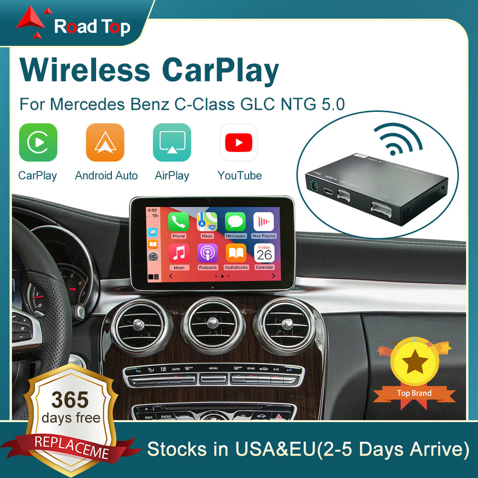 Road Top Wireless Carplay Android Auto Decoder unit For Mercedes Benz ...