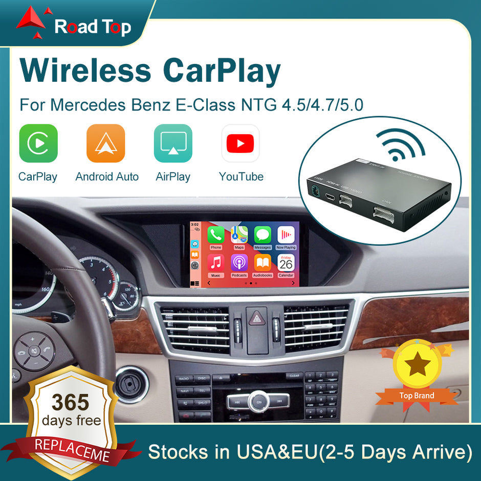 Road Top Wireless Carplay Android Auto Decoder unit For Mercedes Benz ...