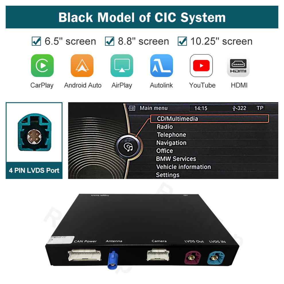 Wireless CarPlay for BMW CIC System 1 2 3 4 5 7 Series X1 X3 X4 X5 X6 ...