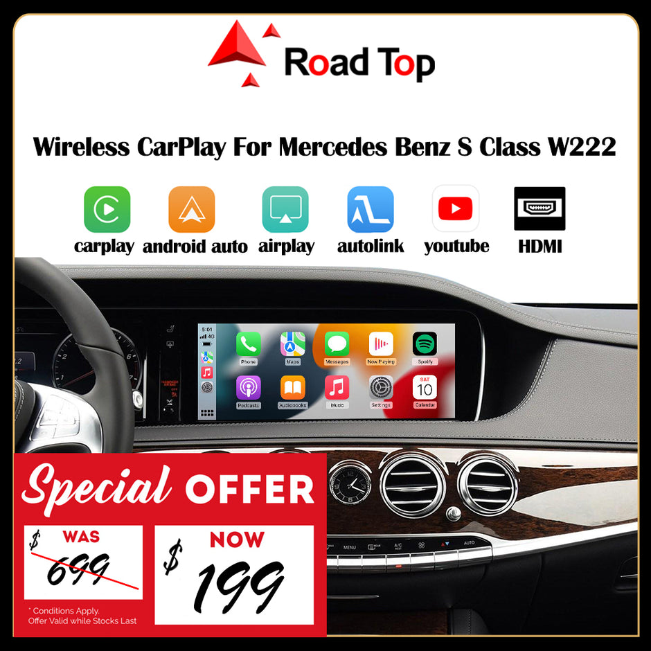 Road Top Wireless Carplay Android Auto Decoder unit For Mercedes Benz ...
